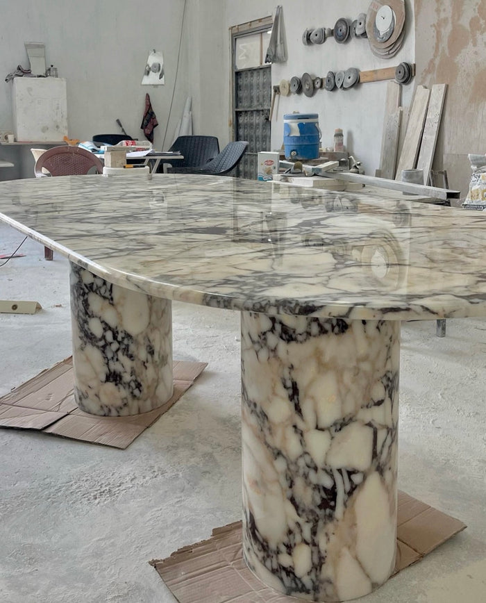 Violet Oval Dining Table | Marble & Home