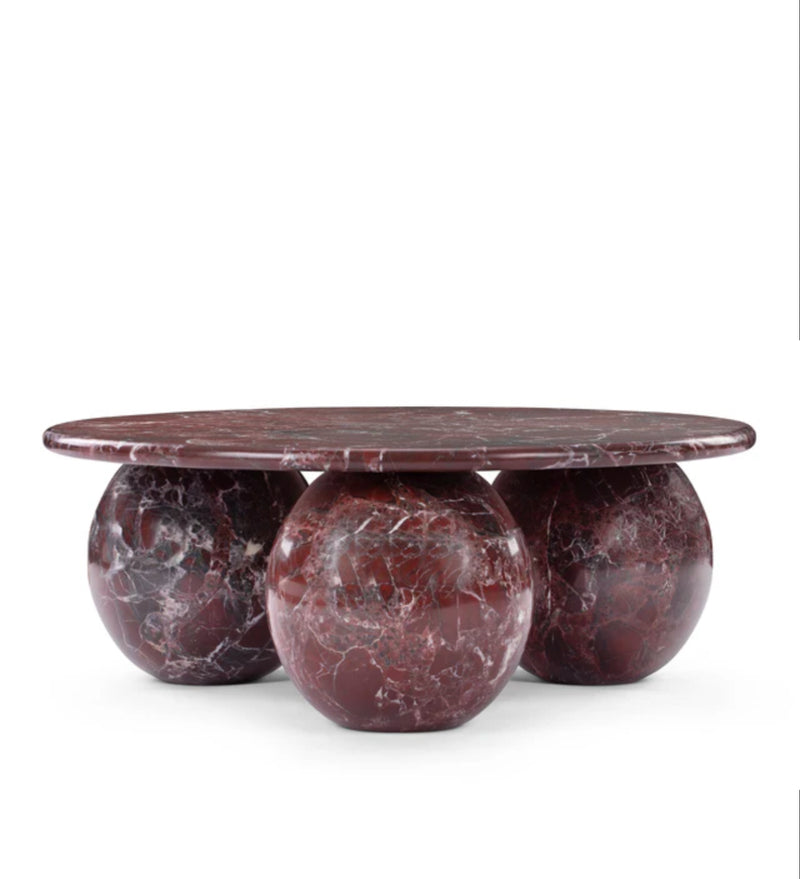 Buy Viola 3 Sphere Legs Coffee Table | Calacatta Viola Marble