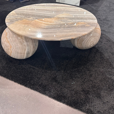 Buy Viola 3 Sphere Legs Coffee Table | Calacatta Viola Marble