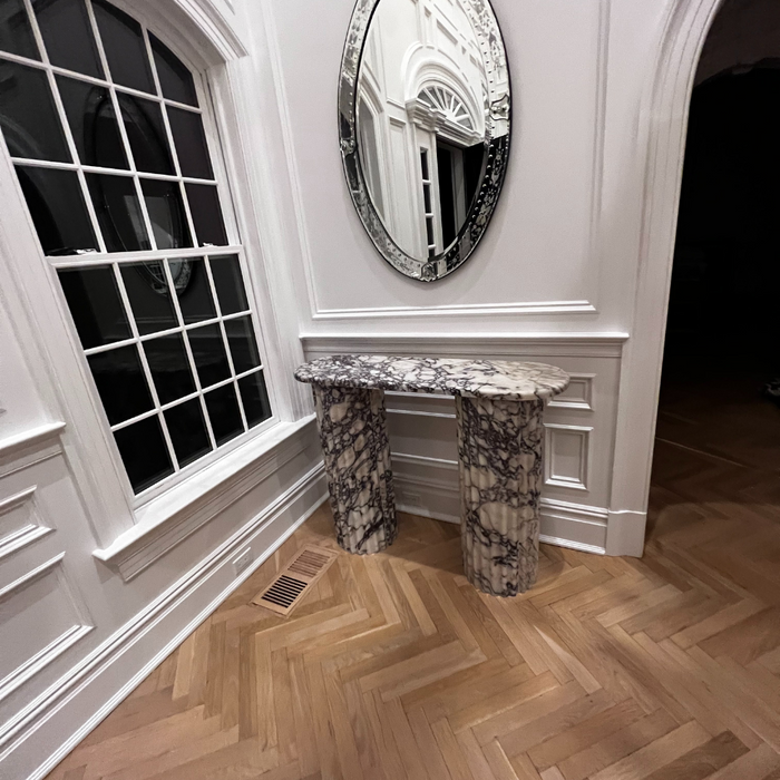 Viola Marble Console Table with Fluted Legs | Marble & Home